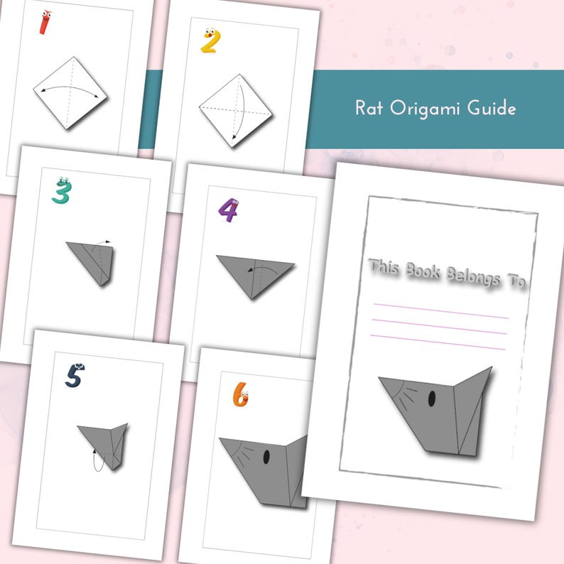 Easy Origami for Kids – Printable Step-by-step Animal Folding Guide - Etsy