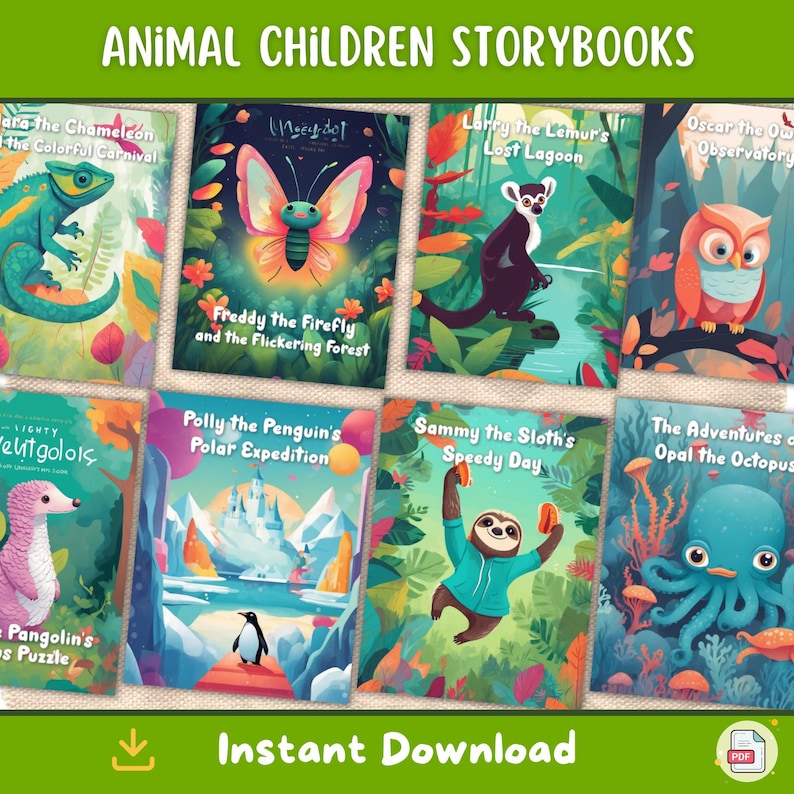 Animal Children's Storybook Template: Kids Ebook Designs (digital ...