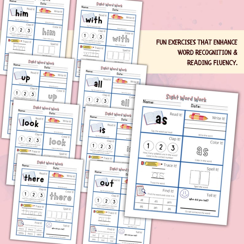 250 Sight Word Activities for Kids Engaging Worksheets to Boost ...