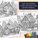 Gingerbread Village Coloring Pages 50 Holiday Cottage Printables for ...