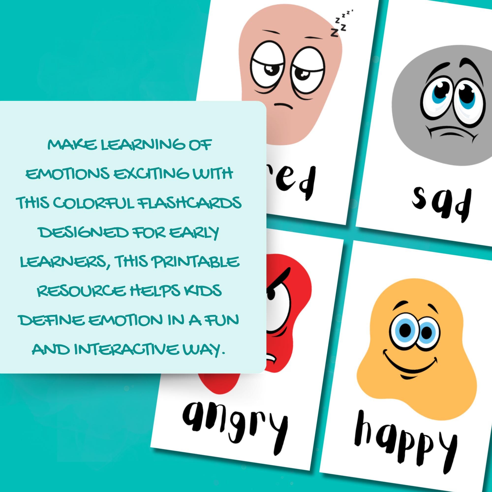 Feelings Flashcards for Kids: Emotional Learning (printable PDF) - Etsy UK