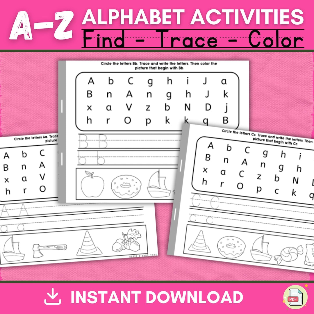 A-Z Alphabet Activities - Find, Trace, and Color | Fun and Interactive ...