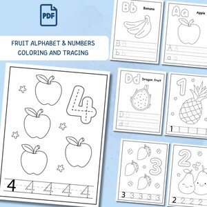 Printable Pre-k Alphabet Numbers Coloring Pages Fun Educational ...