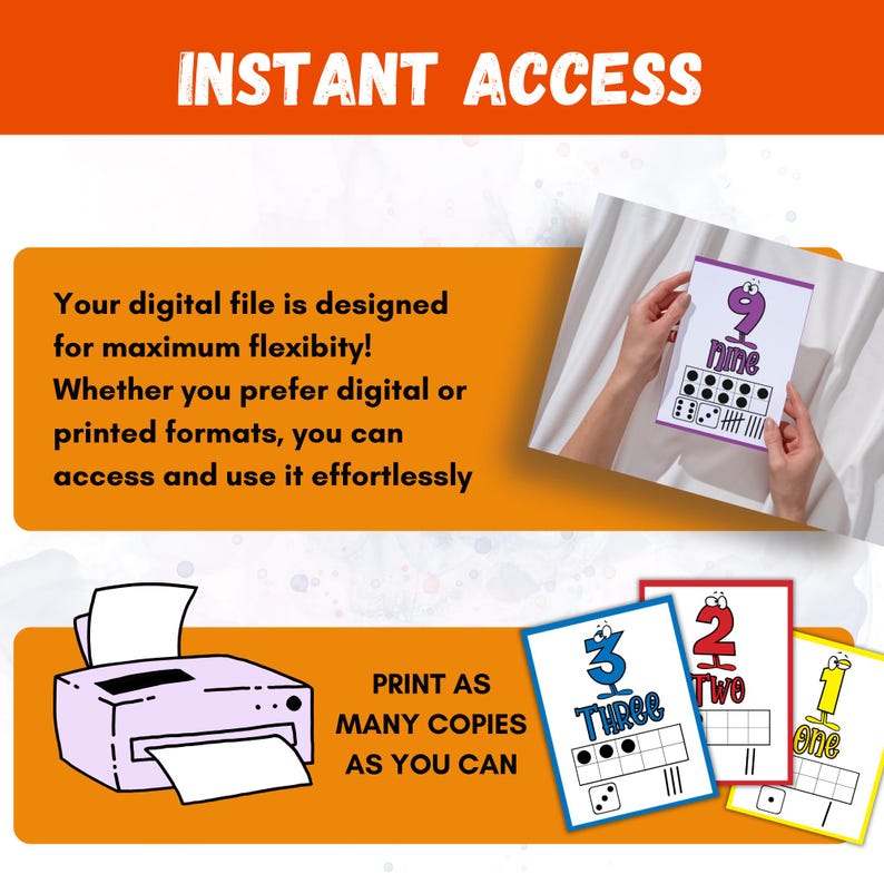 Colorful 1-10 Number Posters for Kids – Perfect for Early Learning ...