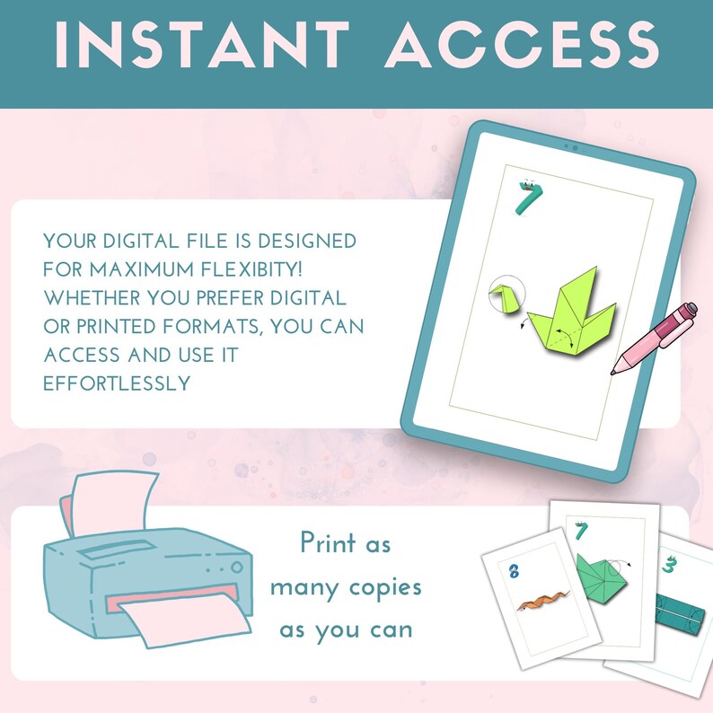 Easy Origami for Kids – Printable Step-by-step Animal Folding Guide - Etsy