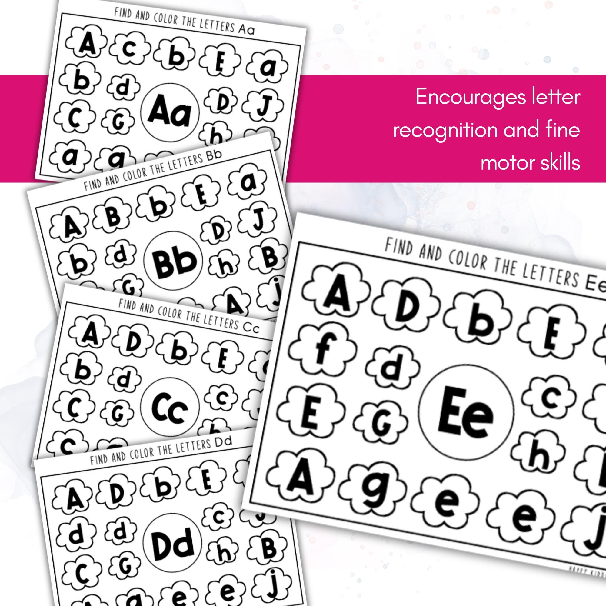 A-Z Alphabet Activities Printable Colorful Pages for Letter Recognition ...