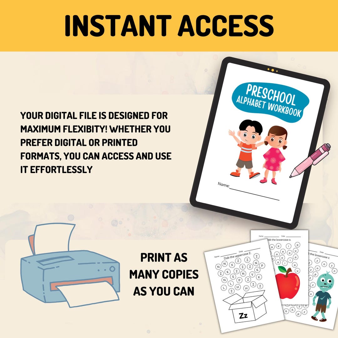A-Z Tracing Writing Practice, Preschool Alphabet Workbook, PLR MRR ...