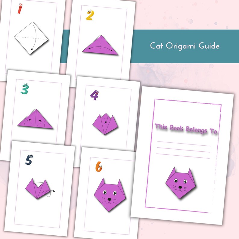 Easy Origami for Kids – Printable Step-by-step Animal Folding Guide - Etsy