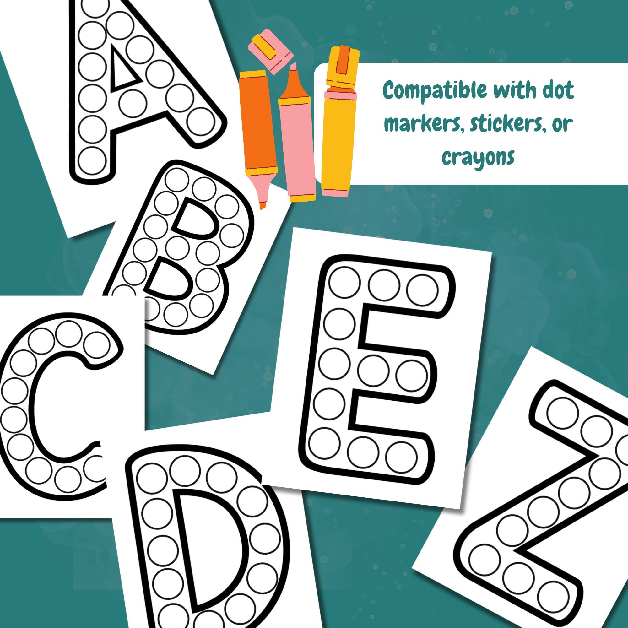 Pre-k A-Z Dot Marker Worksheets: Fine Motor Skills (digital Download ...