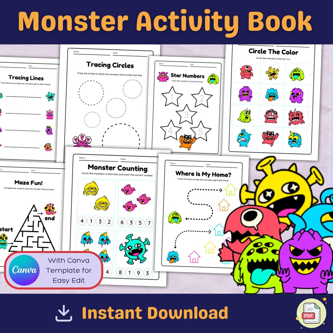 Printable Math Activity Worksheets for Kids Fun Early Learning Numbers ...