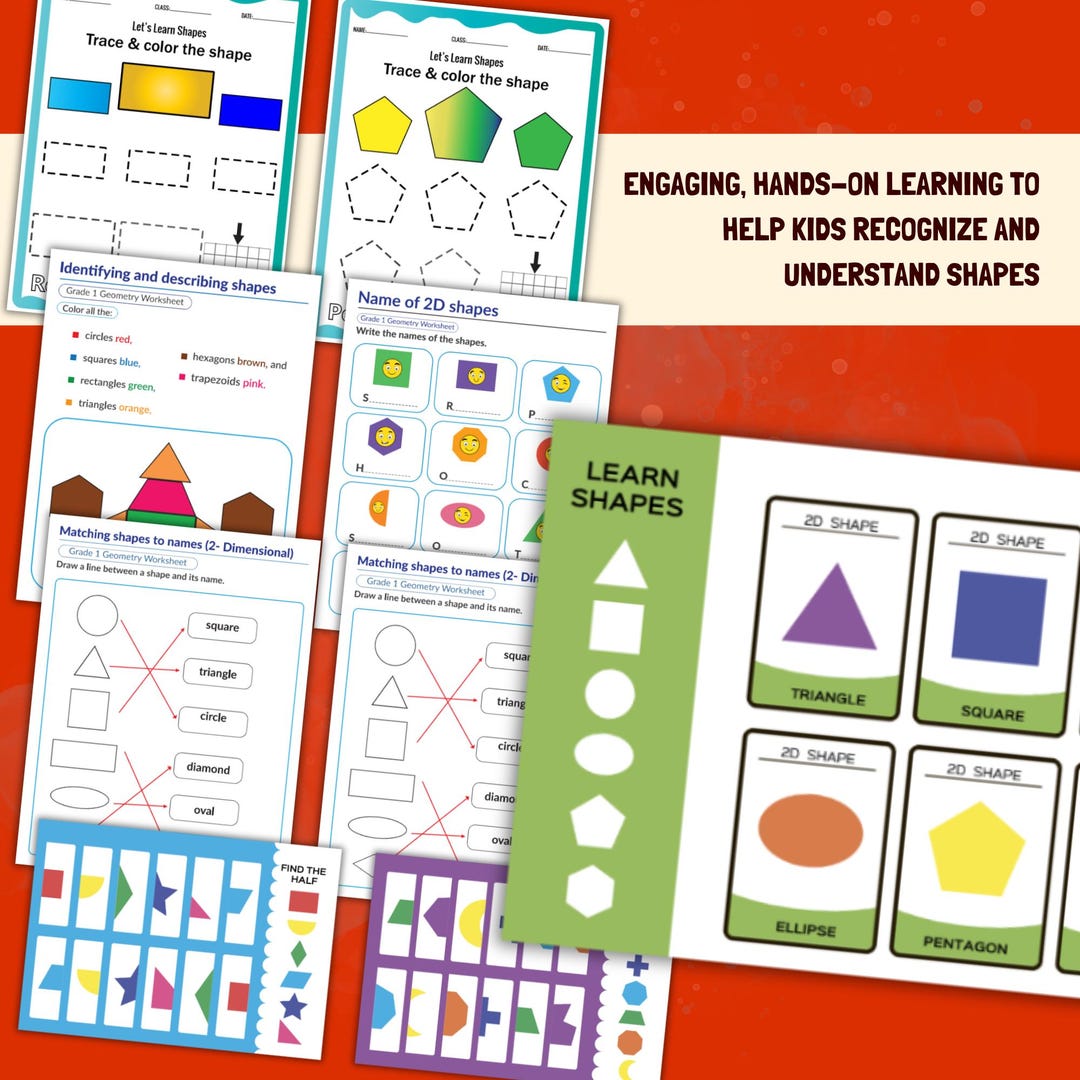 Shapes Busy Book - Interactive Learning Activities for Kids, Toddler ...