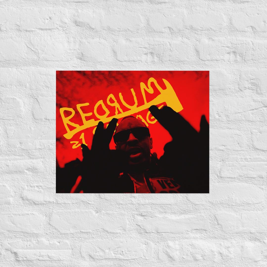 21 Savage Wall Art Poster – Redrum Album Print – Bedroom, Office, or ...