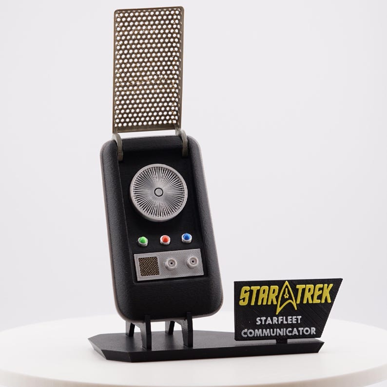 Star Trek TOS Communicator Replica – Textured Cosplay Fan Art - 2.3 Oz ...