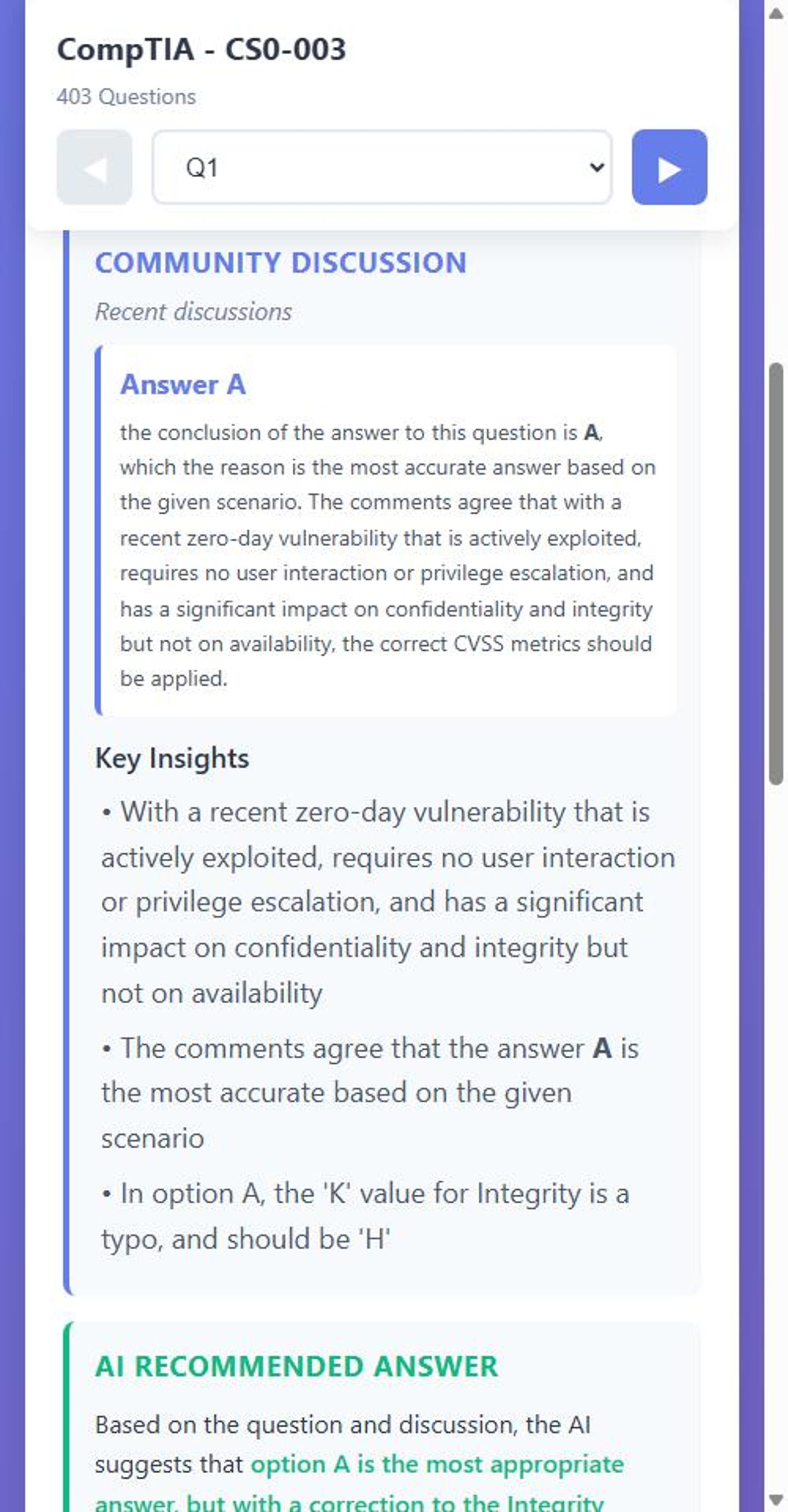 CS0-003 Cysa+ 400+ Interactive Practice Questions With AI Explanations ...