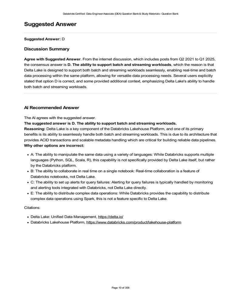 Databricks-dea Practice Questions for Databricks Data Engineer ...