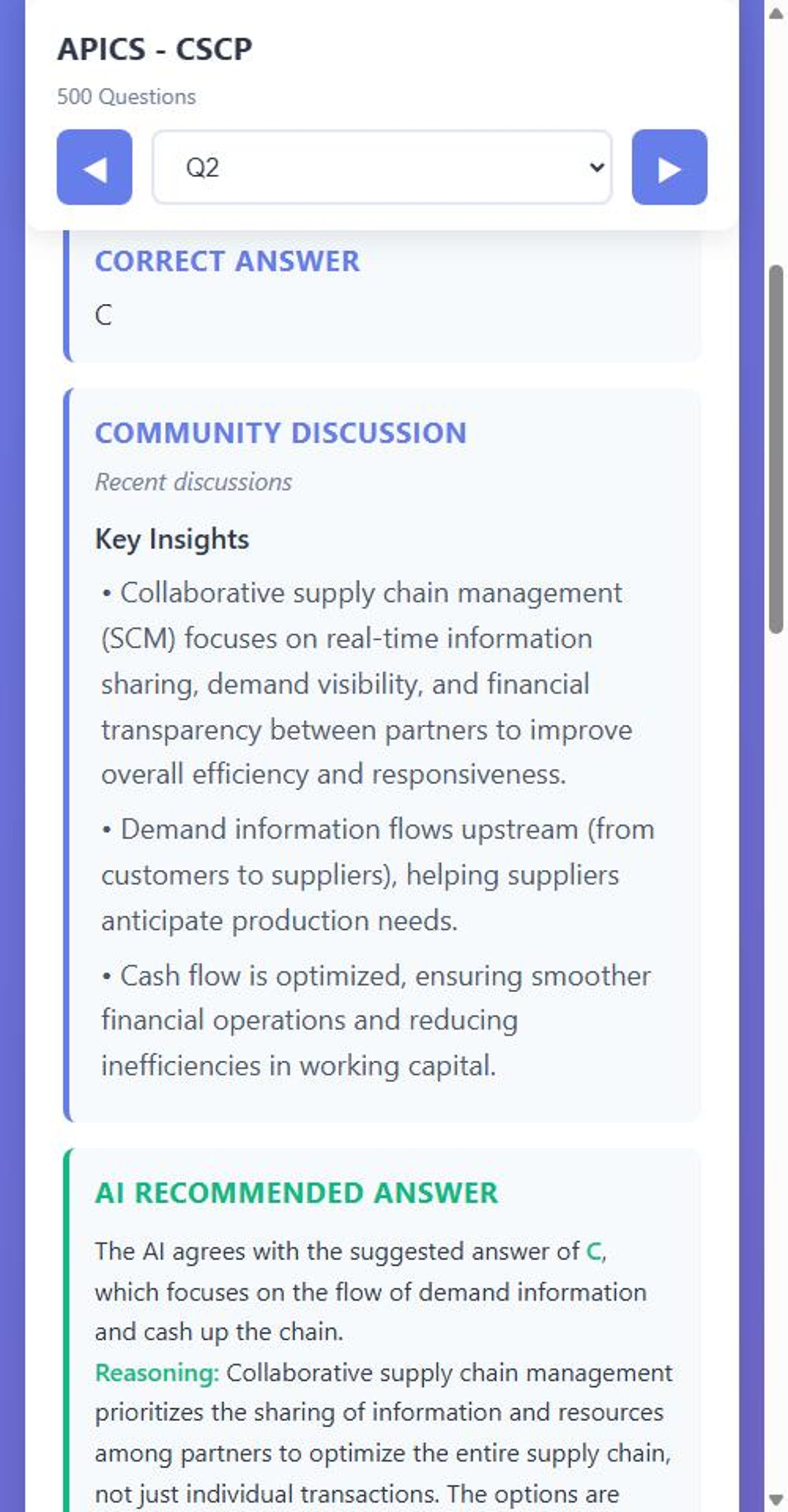 CSCP Interactive Questions for APICS Supply Chain Professional ...