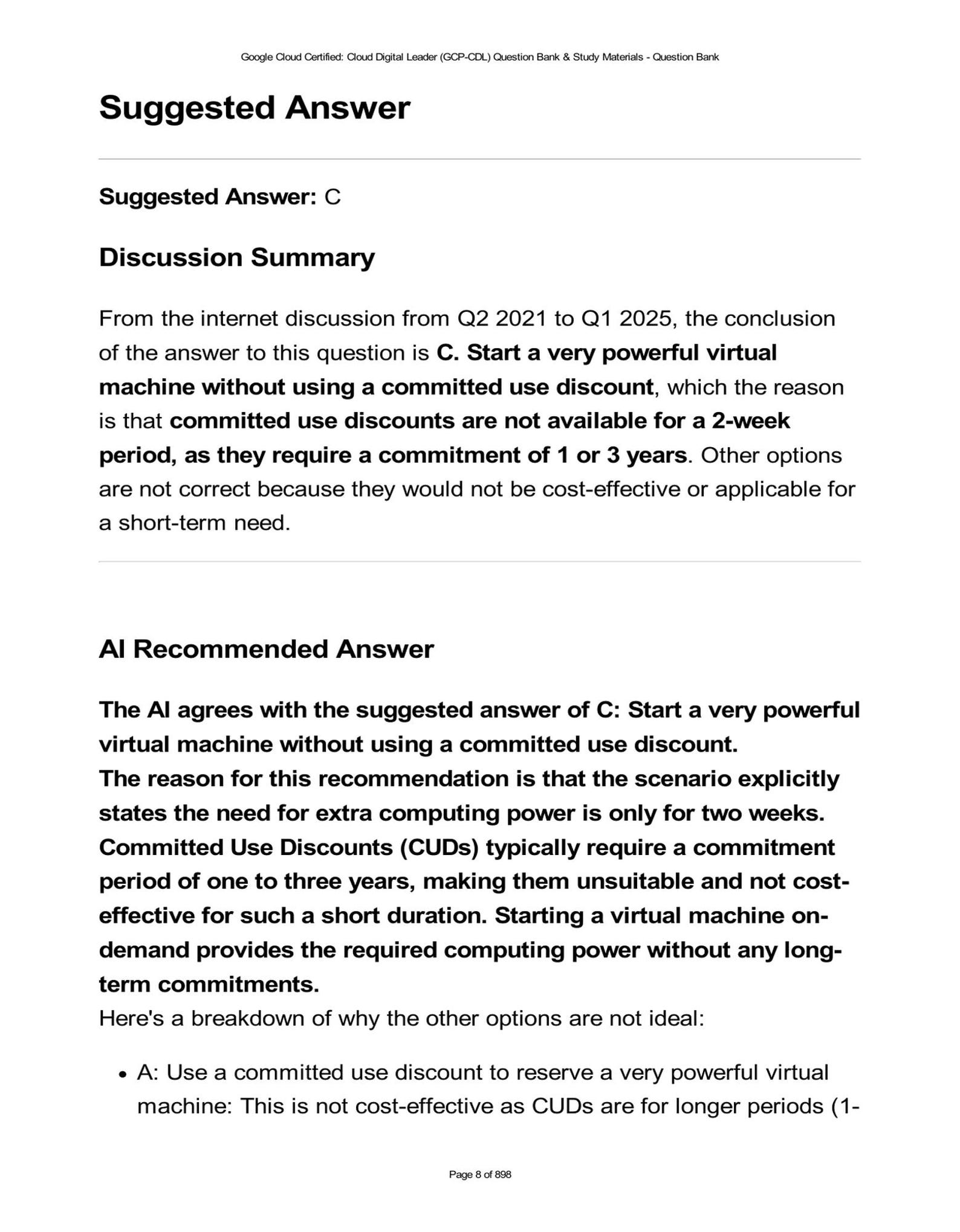 GCP-CDL Practice Questions for Google Cloud Cloud Digital Leader ...