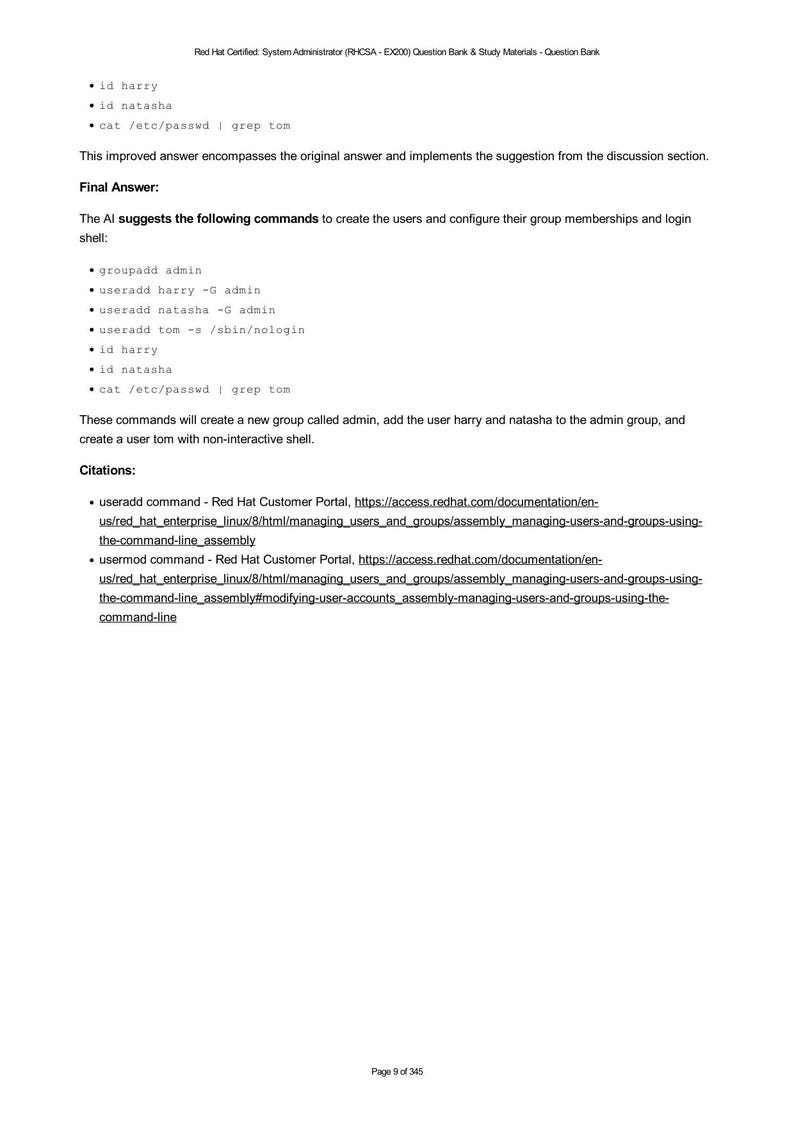 RHCSA - EX200 Practice Questions for Red Hat System Administrator ...