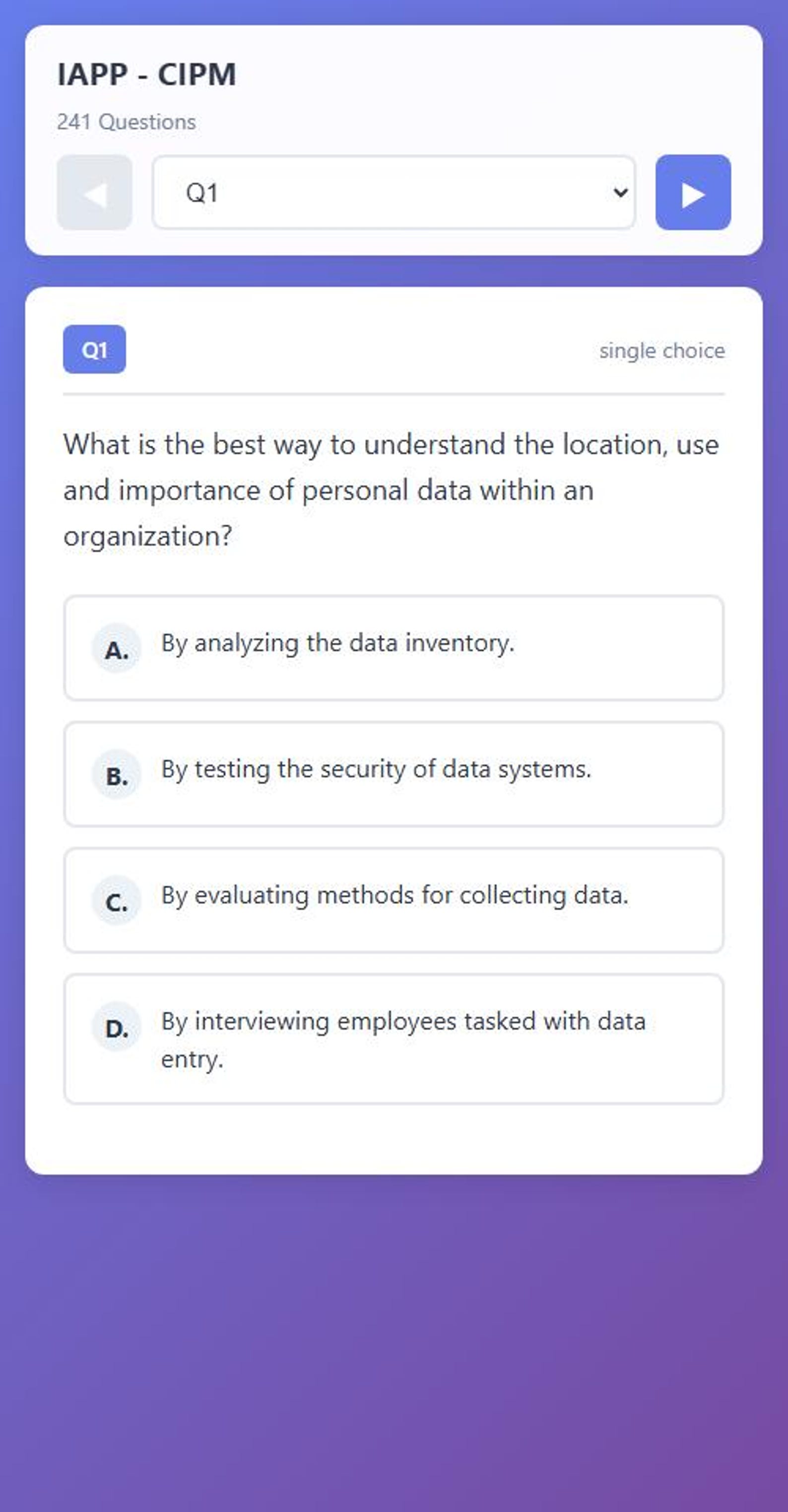 CIPM Information Privacy Manager 240+ Interactive Practice Questions ...