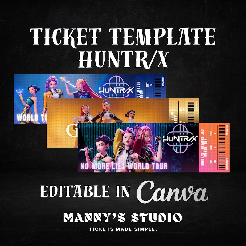 Kpop demon hunters concert ticket - Etsy Italia