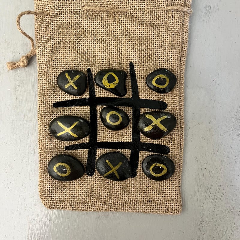 Rock Tic Tac Toe - Etsy