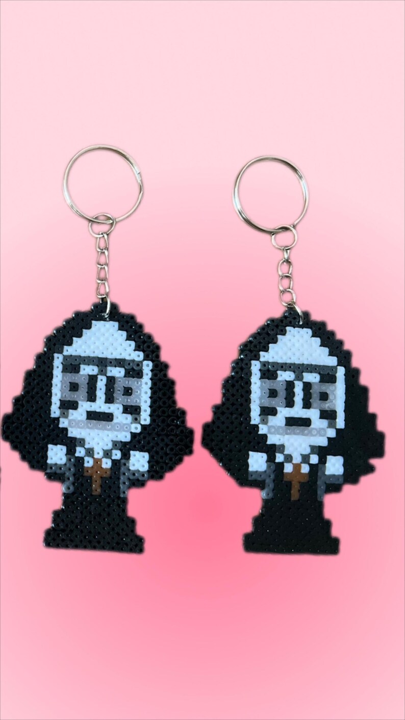 Mini Perler Bead Horror Alternative Keyrings | the Nun & Michael Myers ...