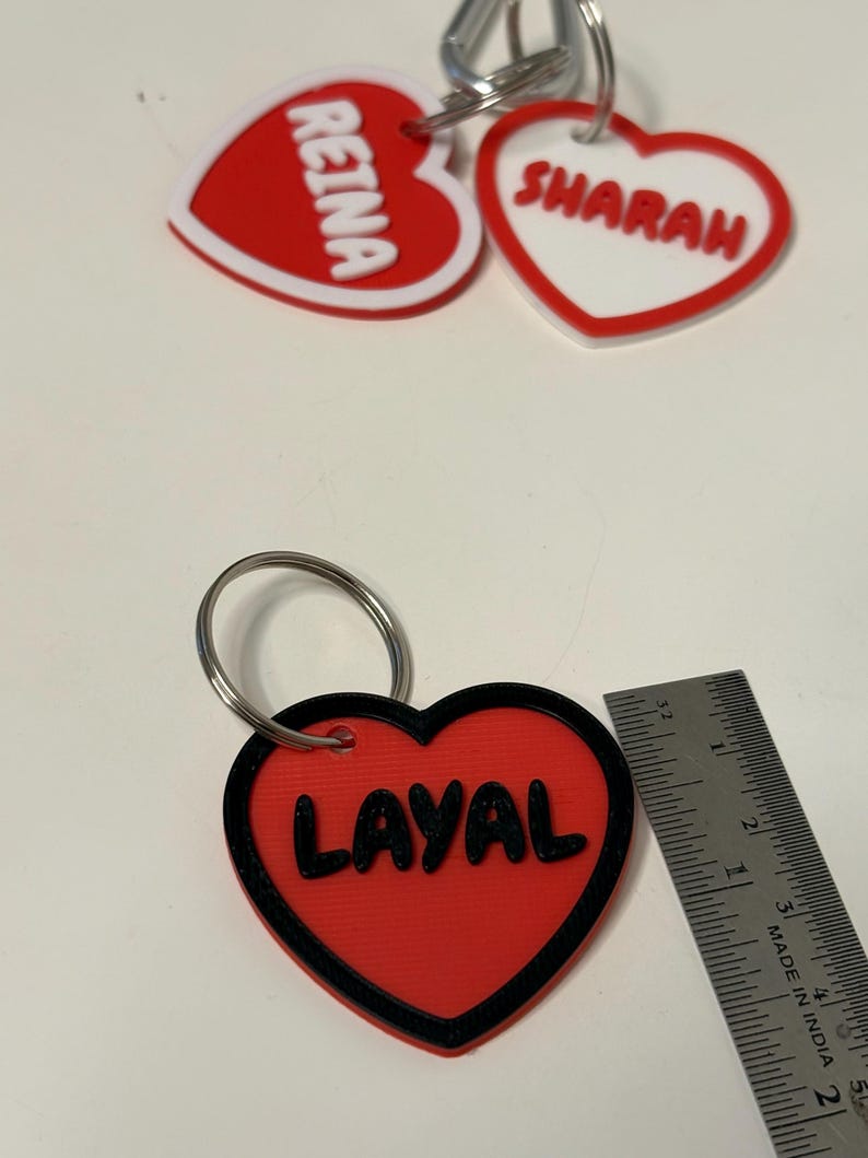 COMMERCIAL LICENSE | Digital STL File Download | Custom Heart Keychains ...