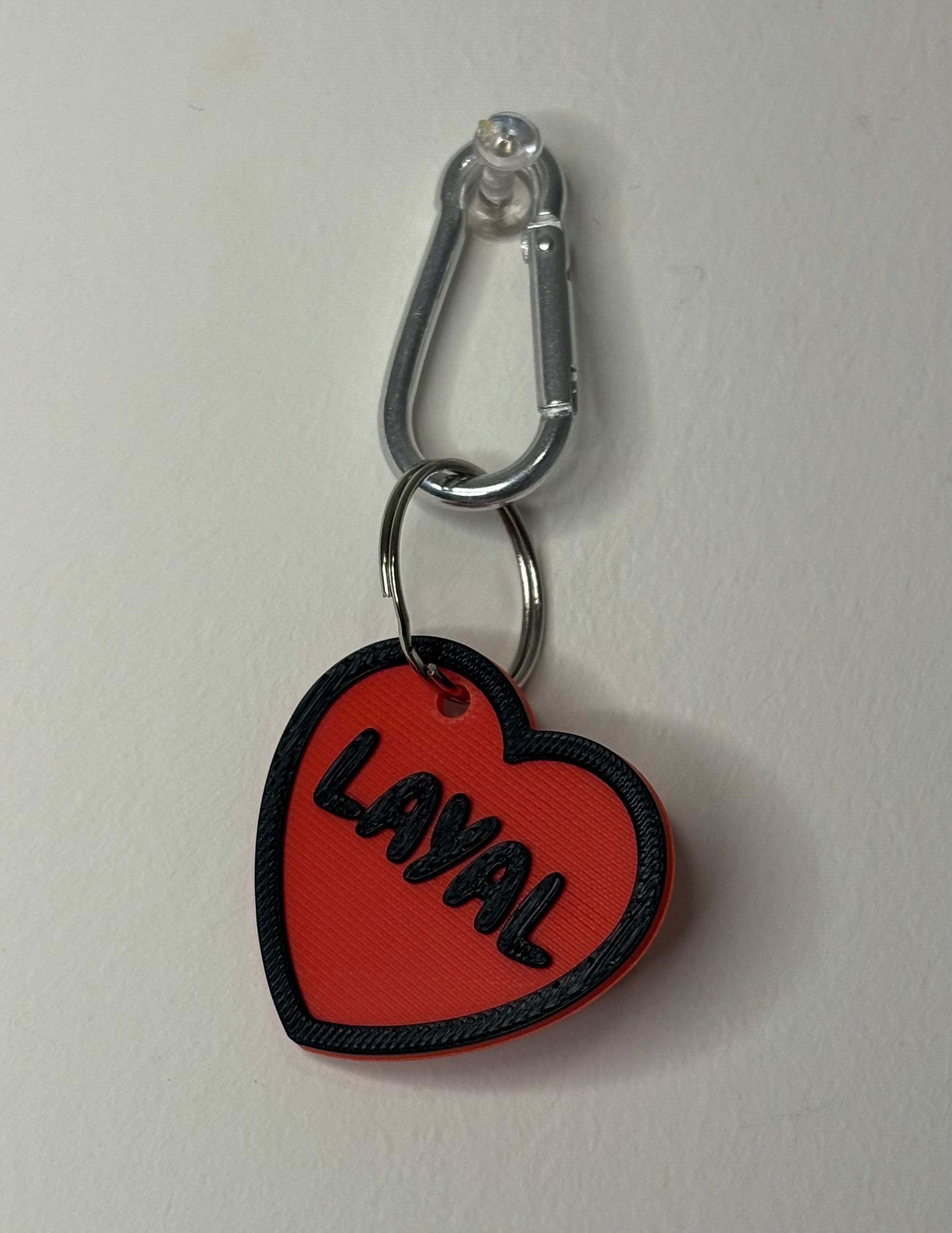 Personalized 3D Print (STL Digital) Custom Heart Keychains, Valentines ...