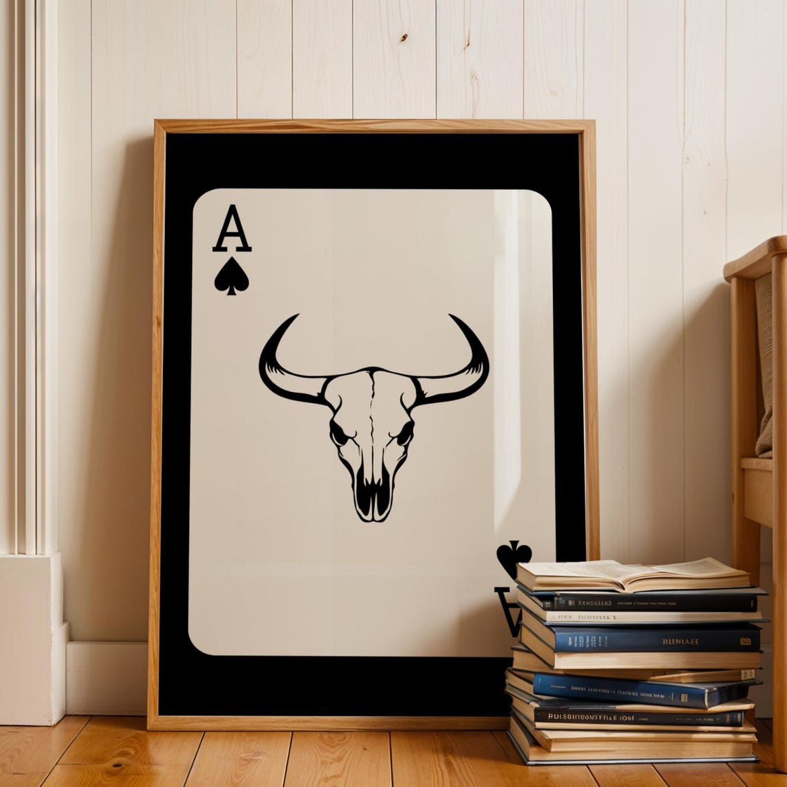 Ace of Spades Wall Art Printable | Black White Playing Card Decor With ...
