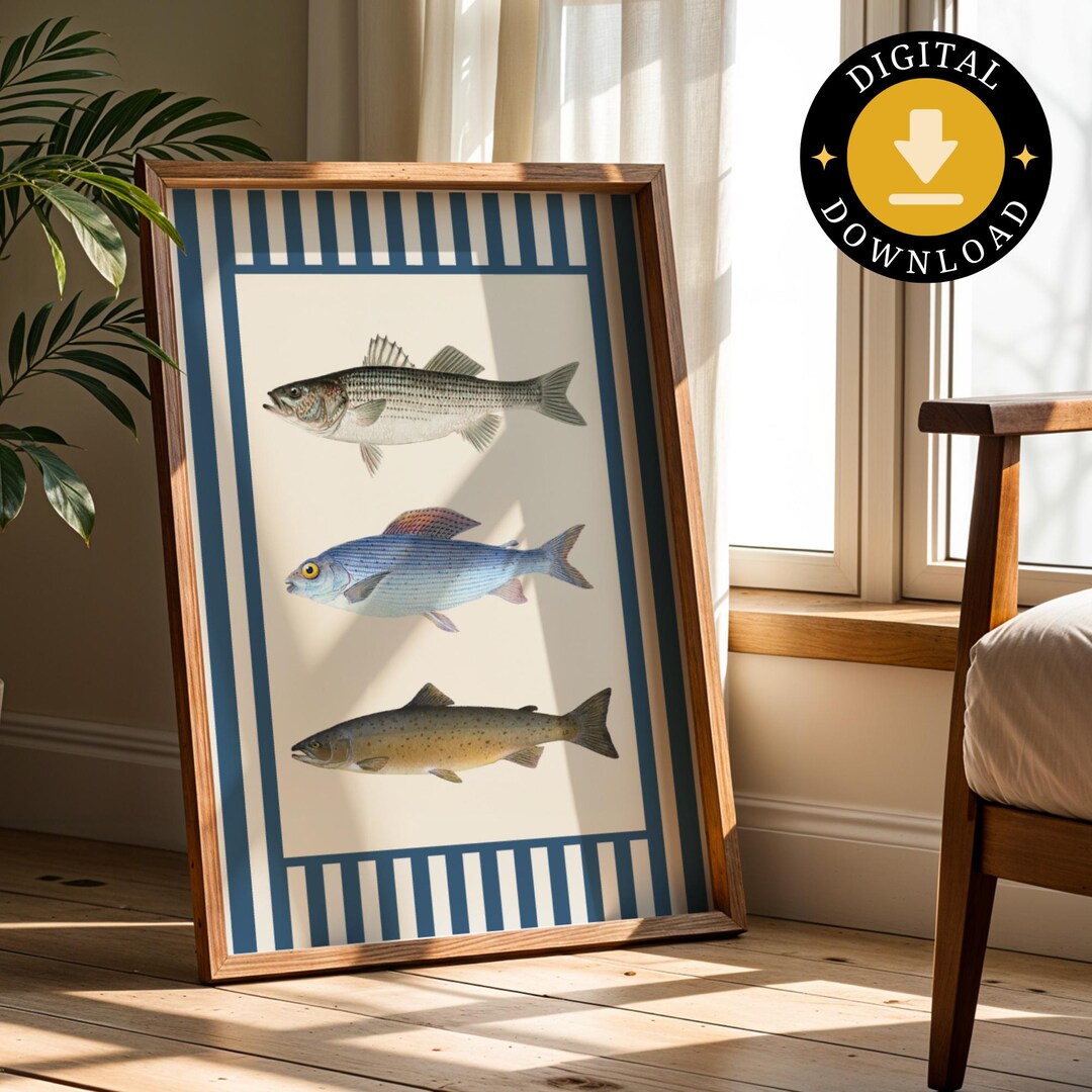 Rustic Fishing Wall Art: Cabin Decor Print (digital Download) - Etsy