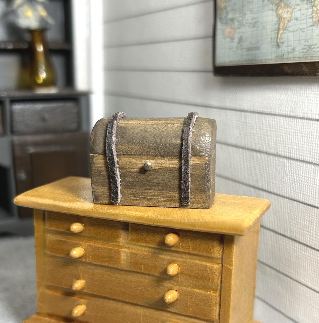 Miniature Dollhouse Wood Trunk, Scale 1:12 - Etsy