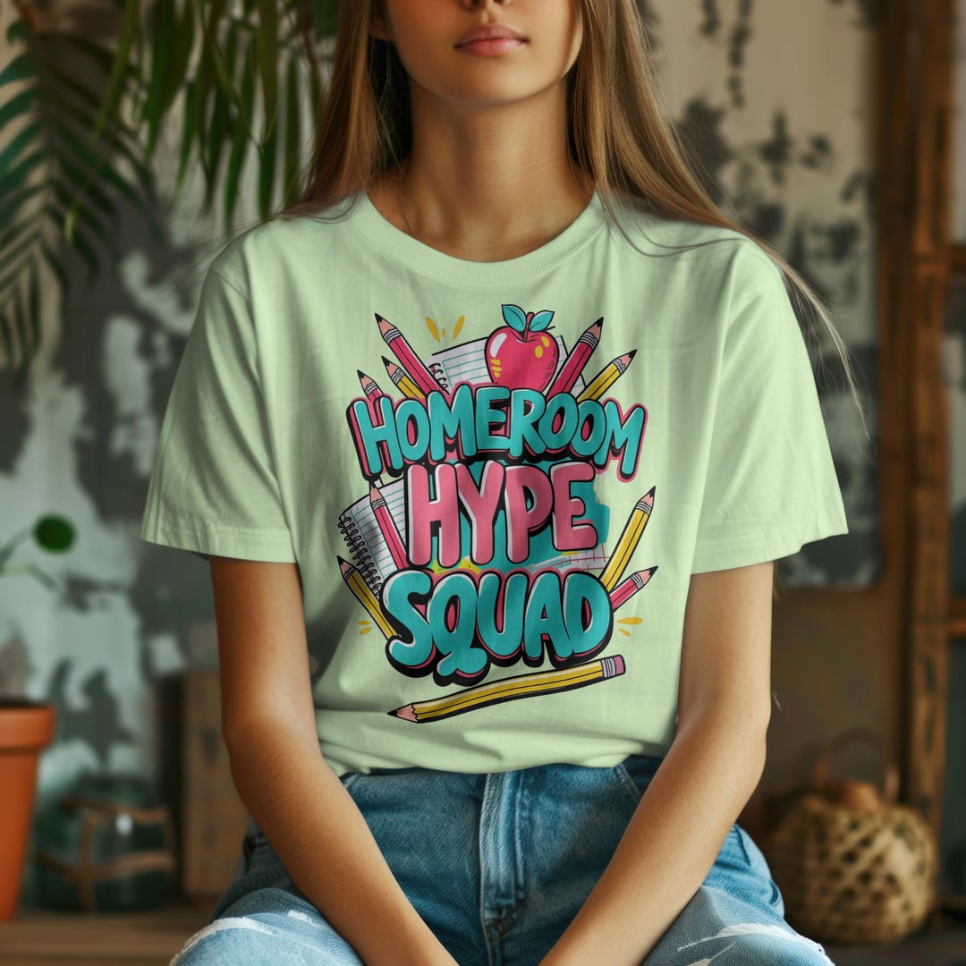Homeroom Hype Squad PNG Shirt, Back to School PNG Design, Gift for Her ...