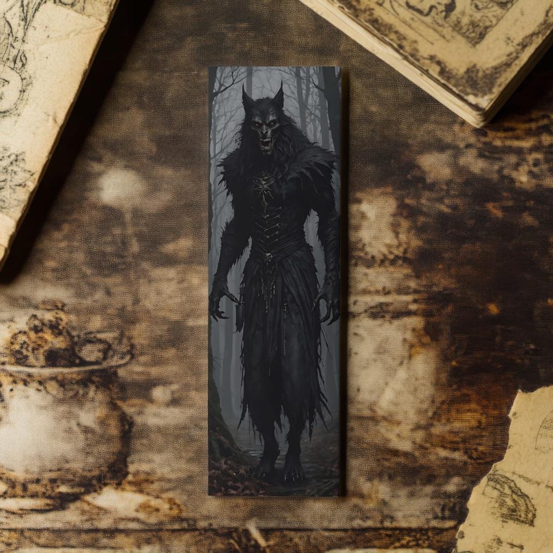 Werewolf Book Marks 30 PNG Bundle, Book Lover Gift, Printable Bookmark ...