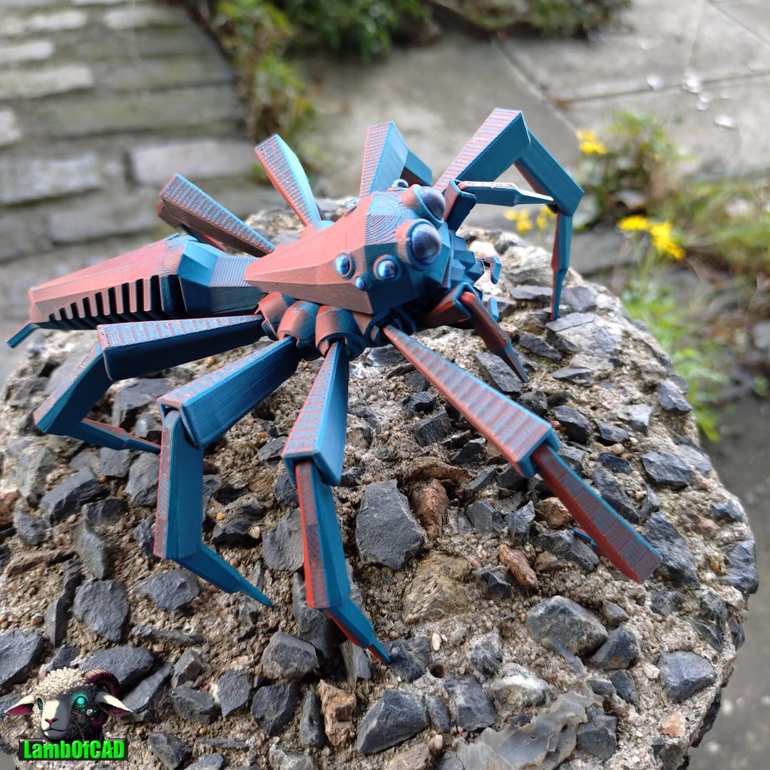 Low Poly Jumping Spider Print in Place Articulated 3d Print Files - Etsy
