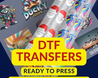 DTF Transfer, Full Color Custom DTF Gang Sheet, High Quality, Ready to Press Transfers, Custom ...