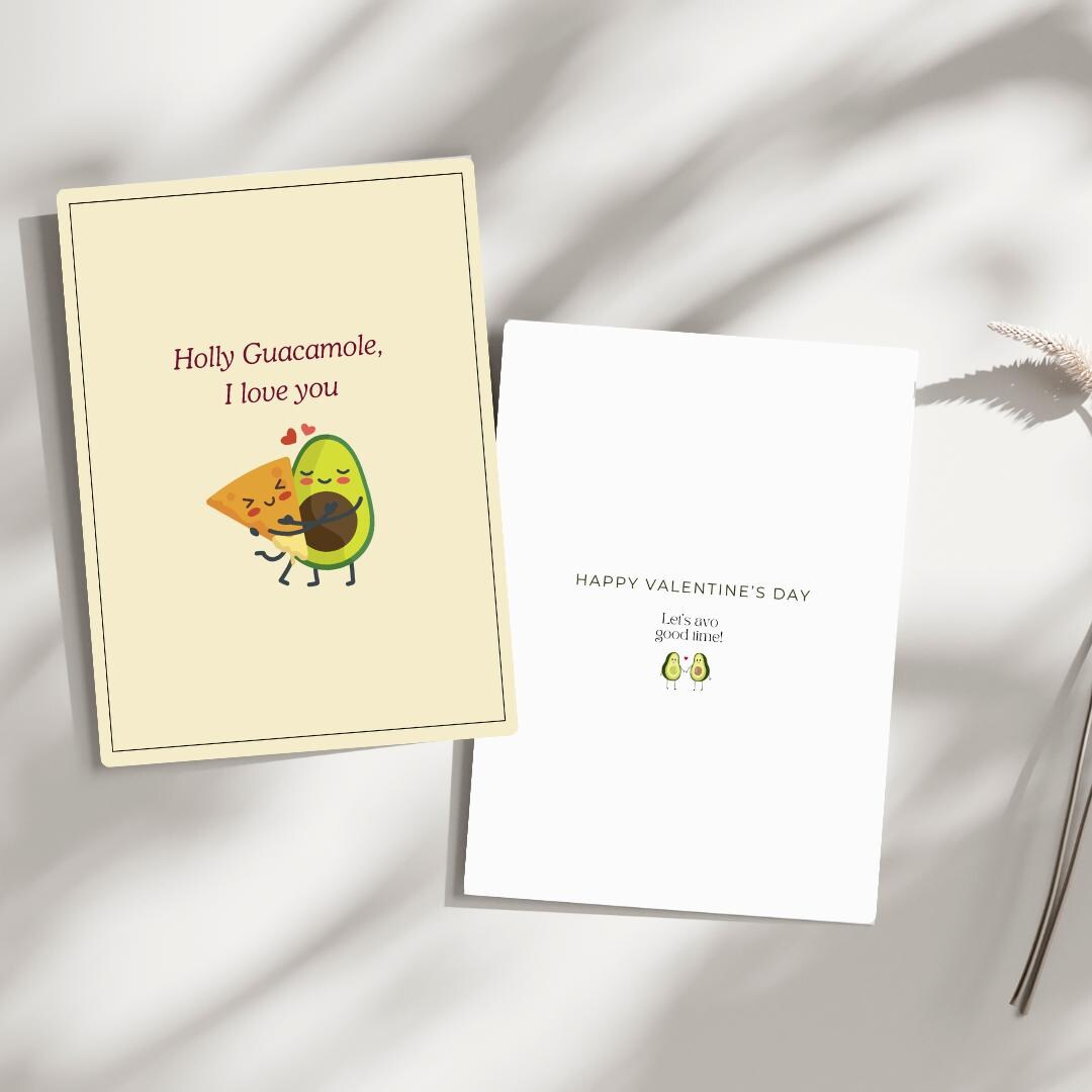 Printable Valentine's Day Card Guac Love - Etsy