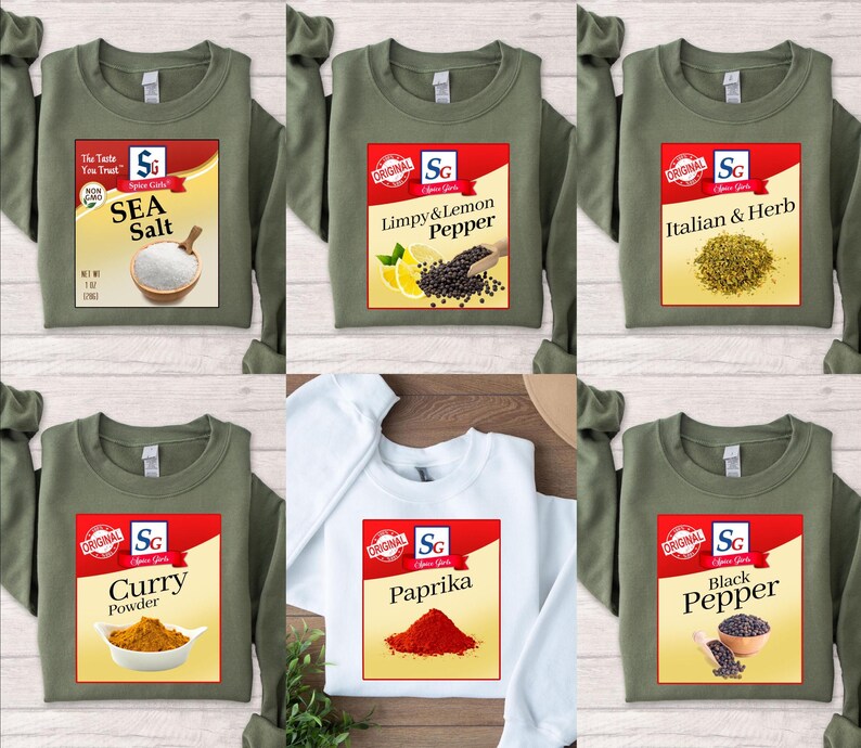 Spice Girl Group Thanksgiving Day Shirts, Spice Girl Halloween Costume ...
