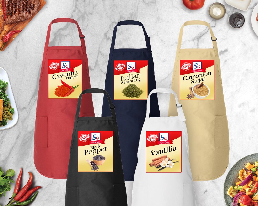 Spice Girl Group Costume Apron: Halloween Condiment Matching Aprons ...