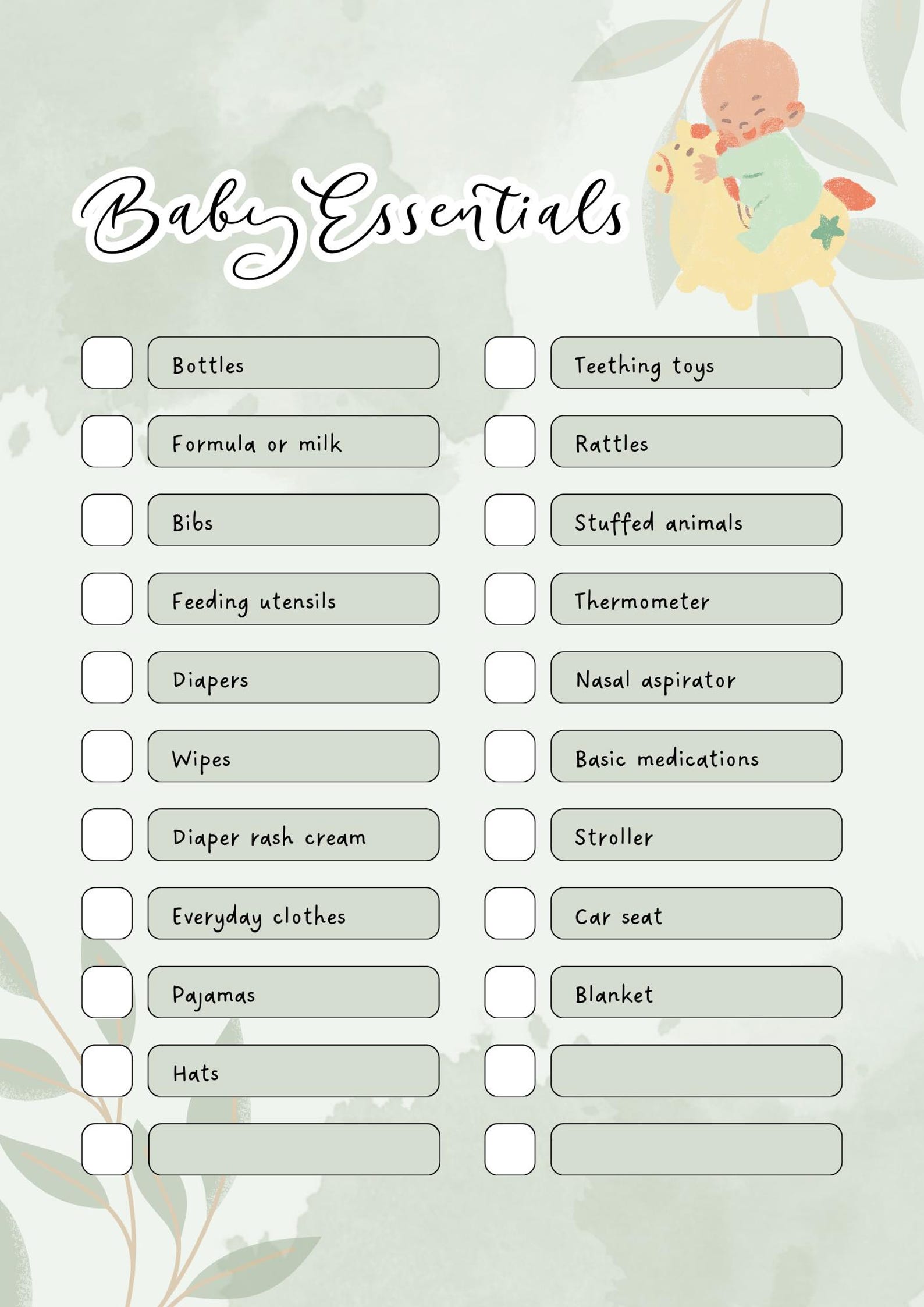 Baby Planner for New Parents | Digital Bullet Journal | Baby Tracker ...