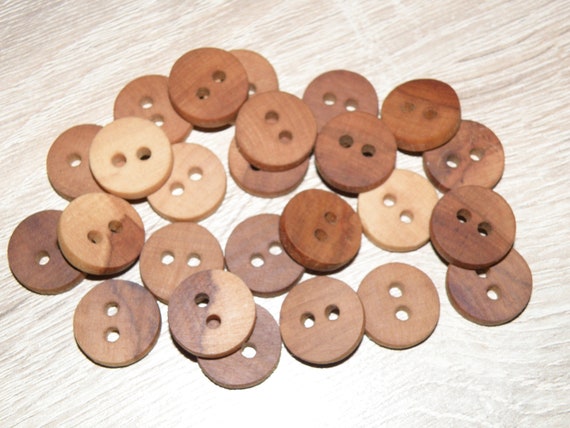 Materials Buttons & Closures Small 28 Handmade apple wood Tree Branch ...
