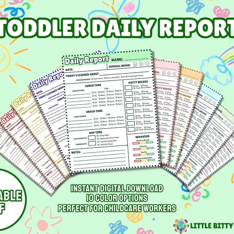 Toddler Daily Report - Etsy