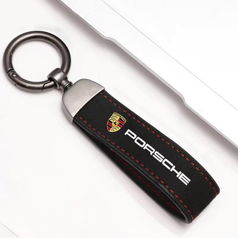 Porsche Black Keychain - Etsy UK