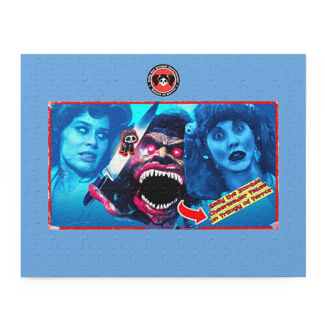 Sally the Zombie Cheerleader Puzzle | Horror Movie Night Jigsaw - Etsy