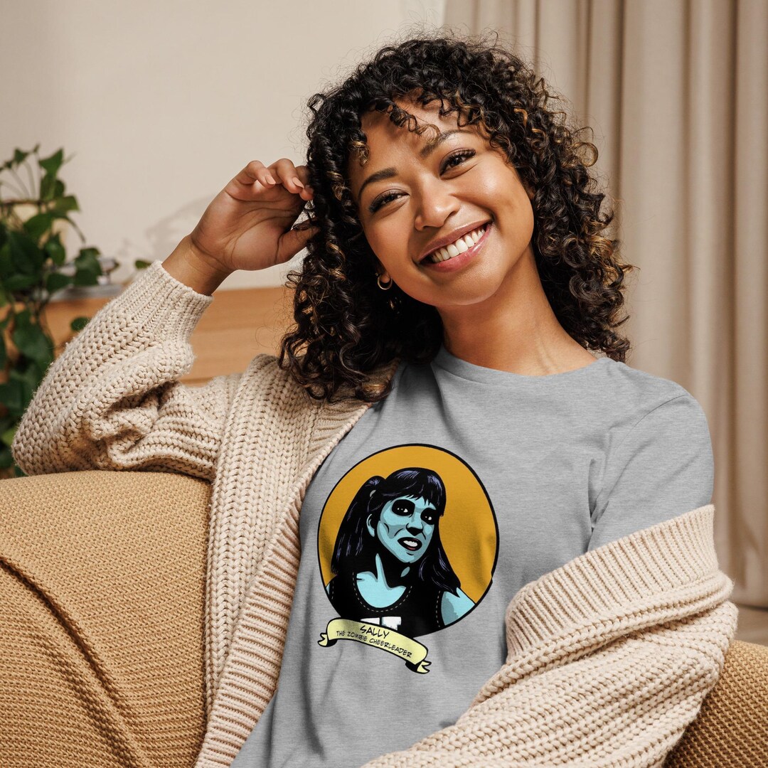 Sally the Zombie Cheerleader T-shirt: Relaxed Fit Spooky Tee - Etsy