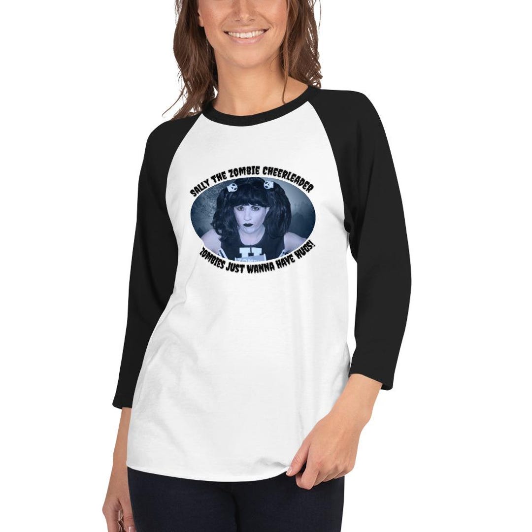 Sally the Zombie Cheerleader Raglan: Spooky Horror Host Baseball Tee - Etsy