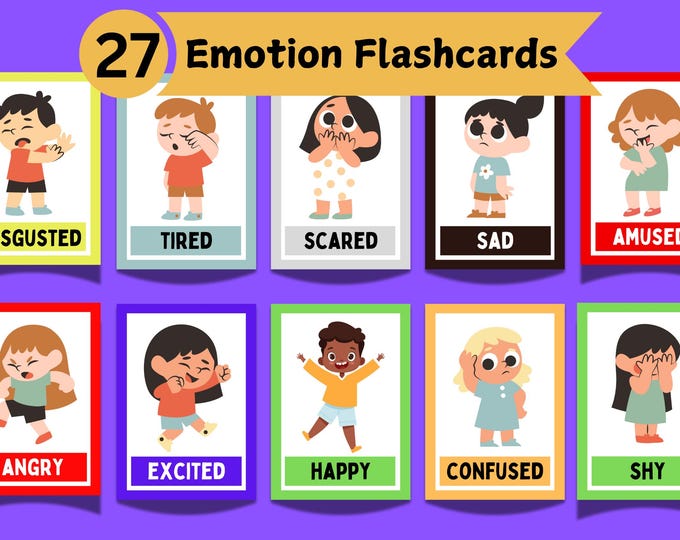 3 Different Emotions Flashcards Montessori Printable Learning Resources ...