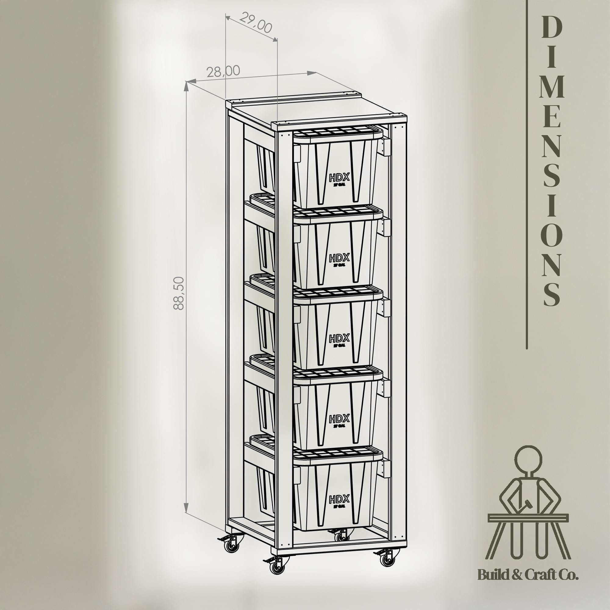 5x1 Tote Storage Racks and Custom Garage Shelving Ideas - Etsy