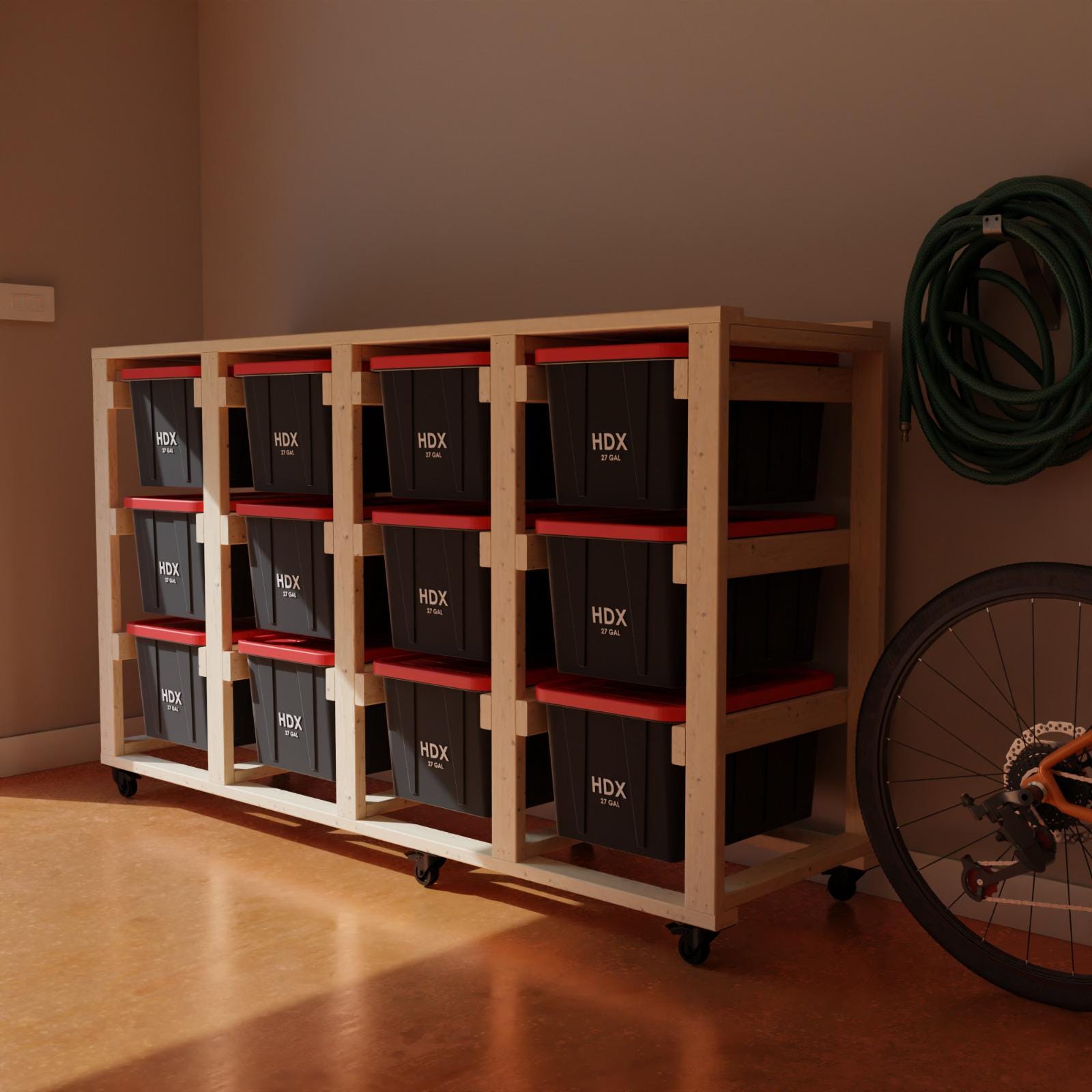 3x4 Tote Storage 27 Gallon and Garage Rack Solutions - Etsy