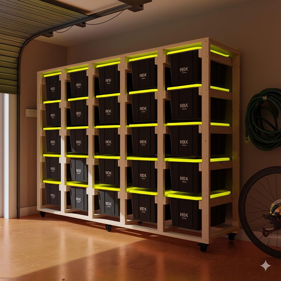 5x5 Tote Storage Bin Wooden Tote Plans and DIY Garage Organizers - Etsy