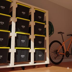 4x3 Tote Garage Storage Plans With DIY Tote Shelves - Etsy